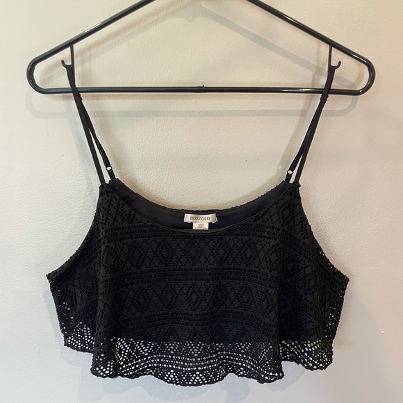 Bozzolo | Tops | Bozzolo Black Lace Crop Top | Poshmark